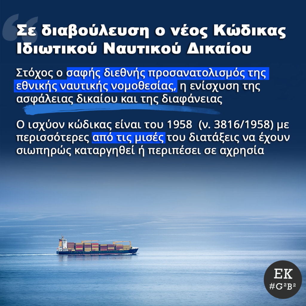 Σε διαβούλευση ο νέος Κώδικας Ιδιωτικού και Ναυτικού Δικαίου – Piraeus365