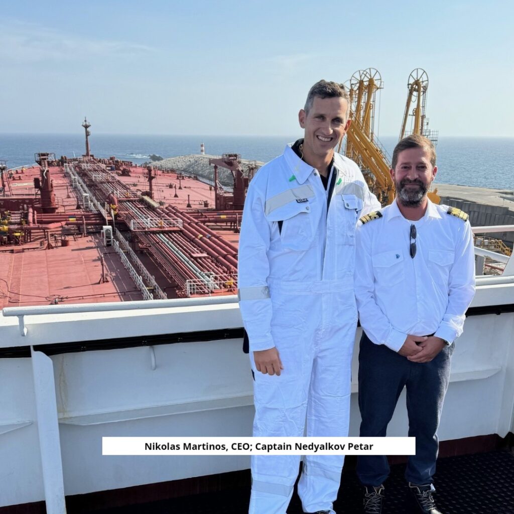 Nikolas Martinos (Thenamaris Ships Management Inc.)visited SEAVOYAGER ...