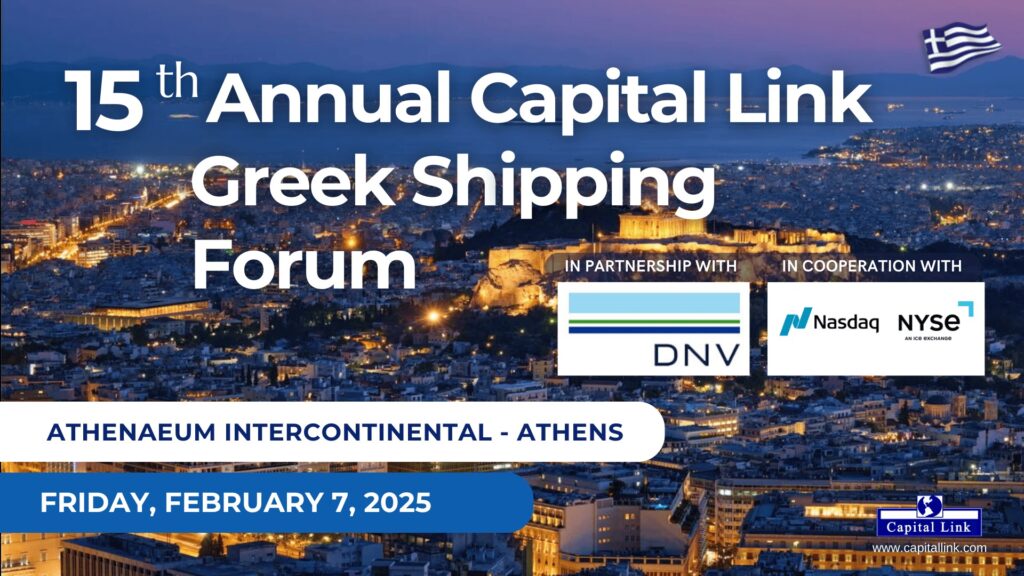 15th Annual Capital Link Greek Shipping Forum. – Piraeus365