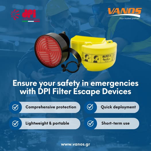 VANOS SA: Ensure your safety in emergencies with DPI filter Escape ...